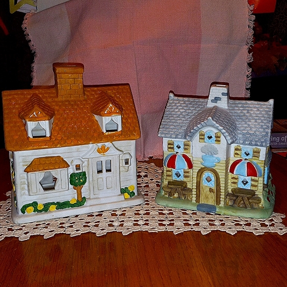 PartyLite | Accents | 2 Seaside Cottage Houses Partylite Tealite | Poshmark